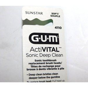 GUM | Other | 8 Gum Activital Sonic Deep Clean Soft Replacement Toothbrush Brush Heads New ...